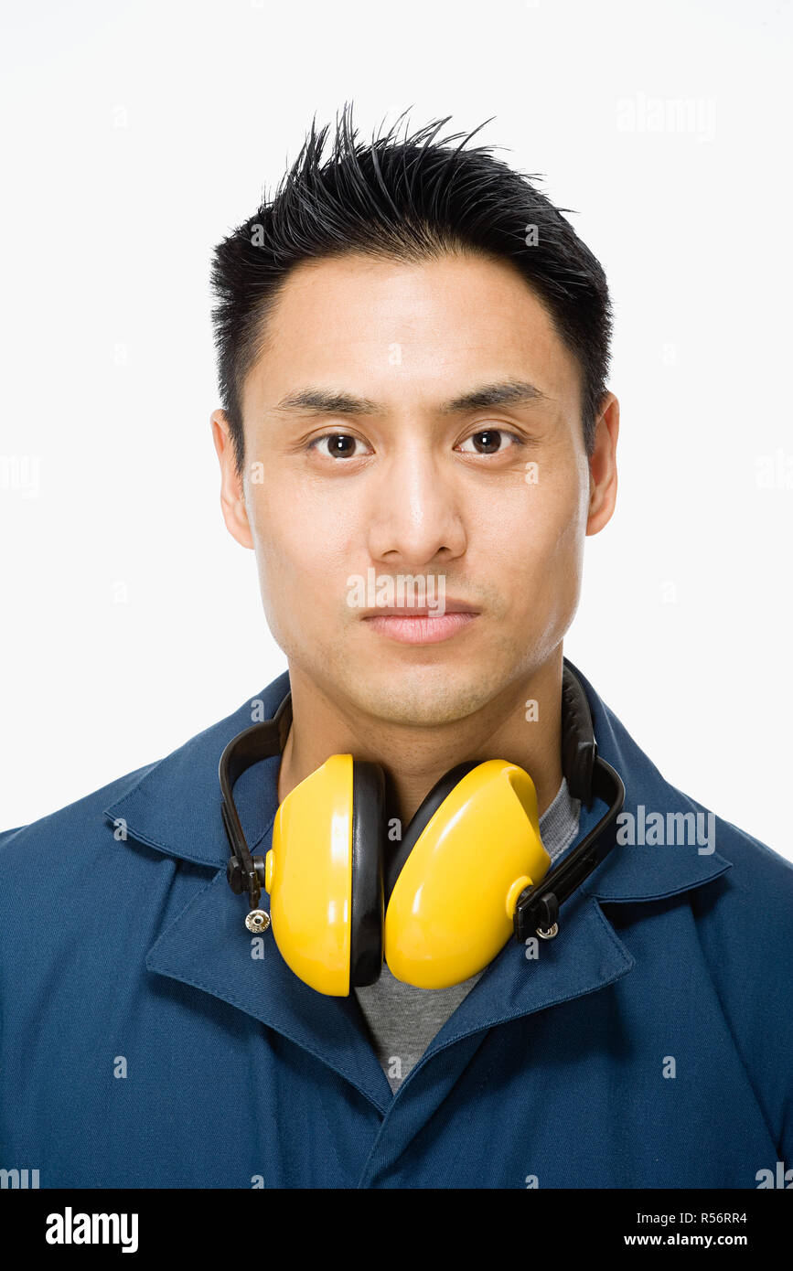Portrait of a workman Stock Photo - Alamy