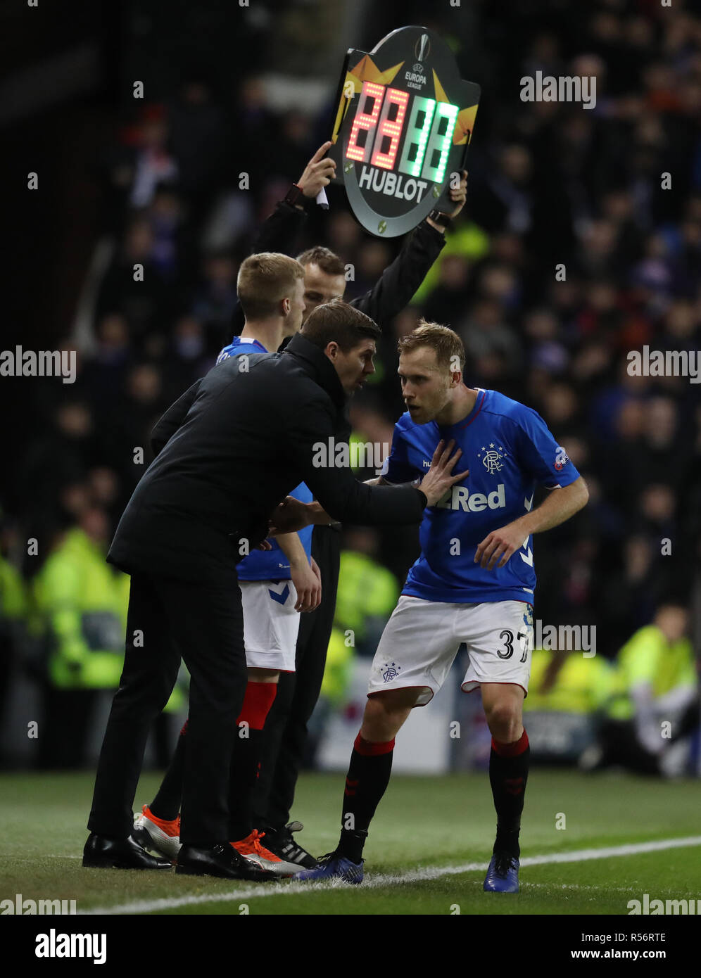 Villarreal rangers europa league soccer glasgow hi-res stock ...