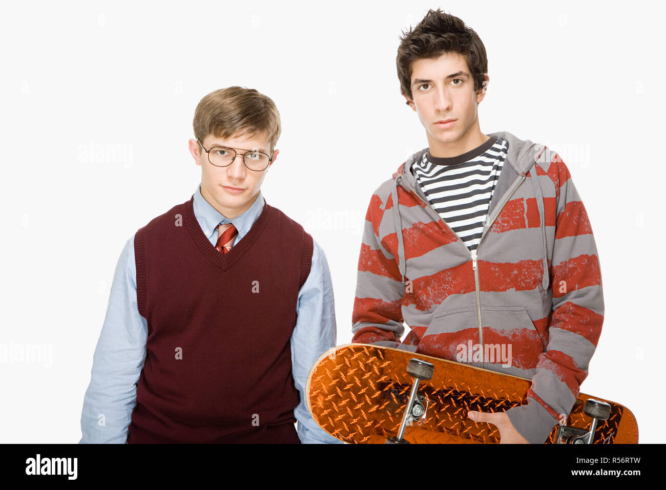 Geek and skater Stock Photo - Alamy