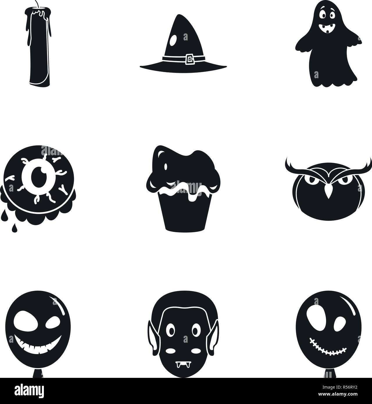 Happy halloween icon set. Simple set of 9 happy halloween vector icons ... Happy halloween icon set. Simple set of 9 happy halloween vector icons ...