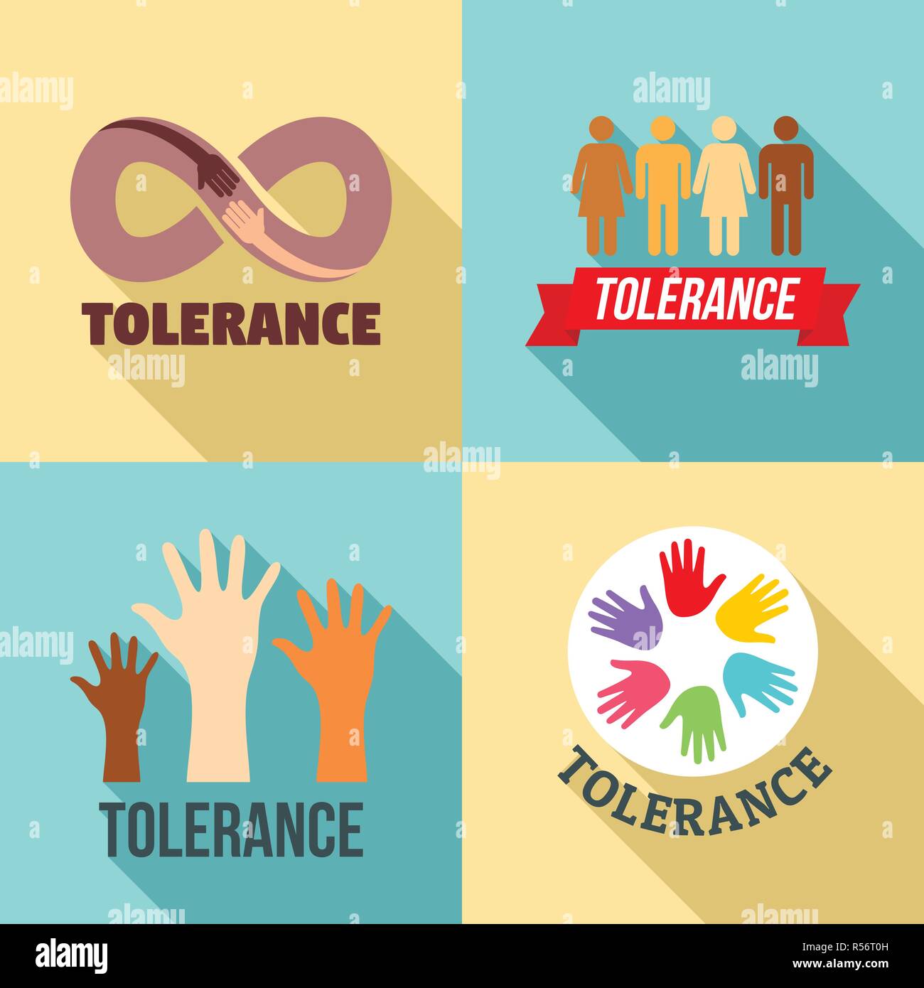 Tolerance logo set. Flat set of tolerance vector logo for web design ...