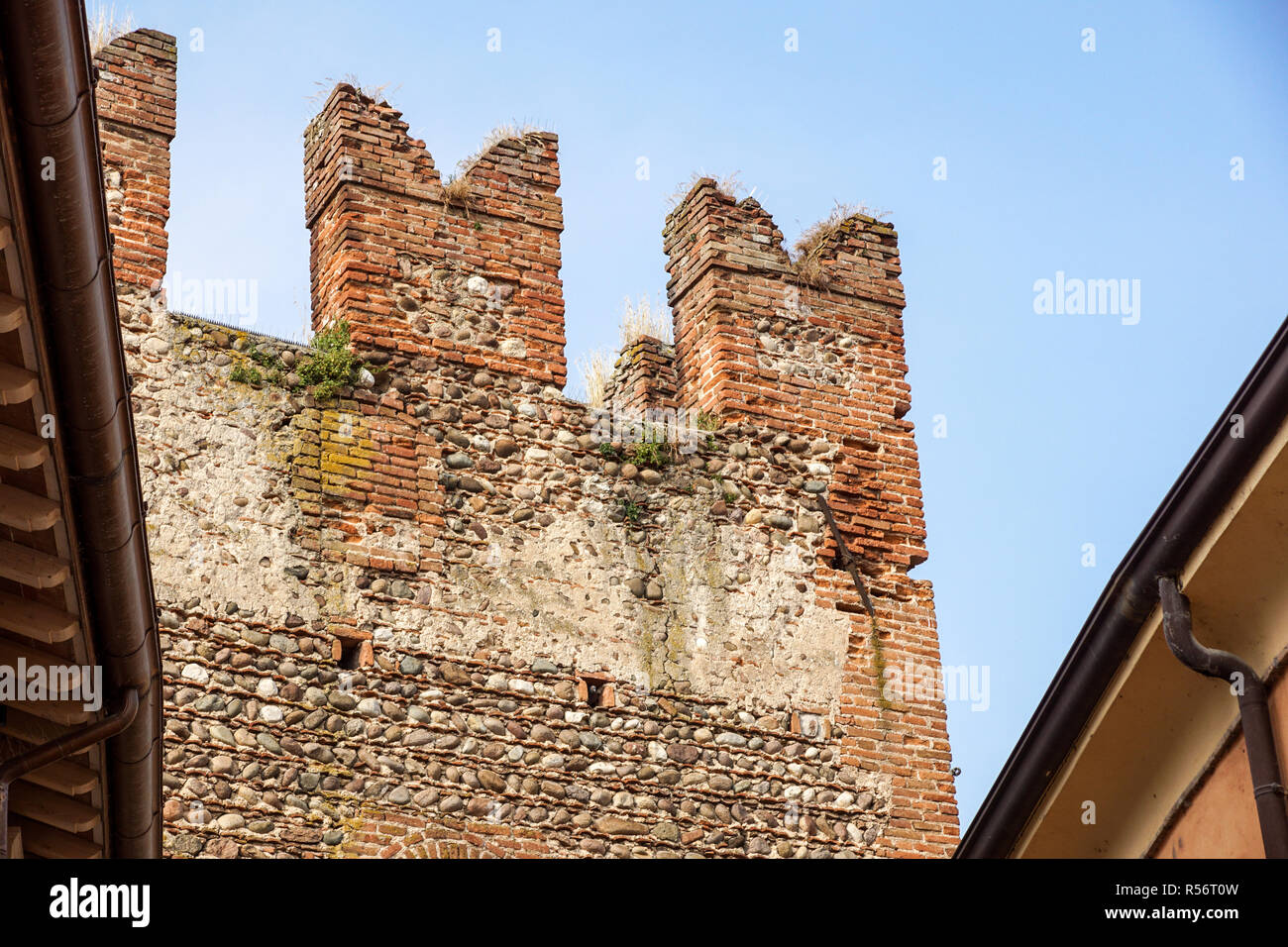 Medieval tower of Chatel-Argent castle detail Stock Photo - Alamy