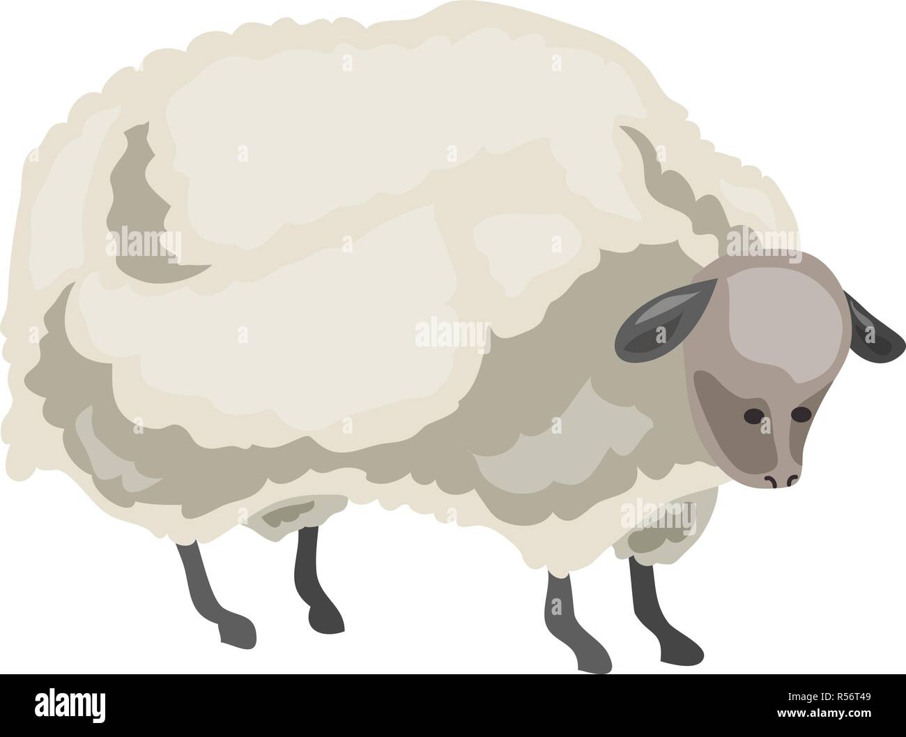 Sheep icon. Cartoon of sheep vector icon for web design isolated on ...