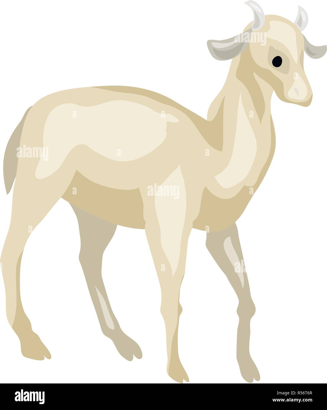 Goat icon. Cartoon of goat vector icon for web design isolated on white ...