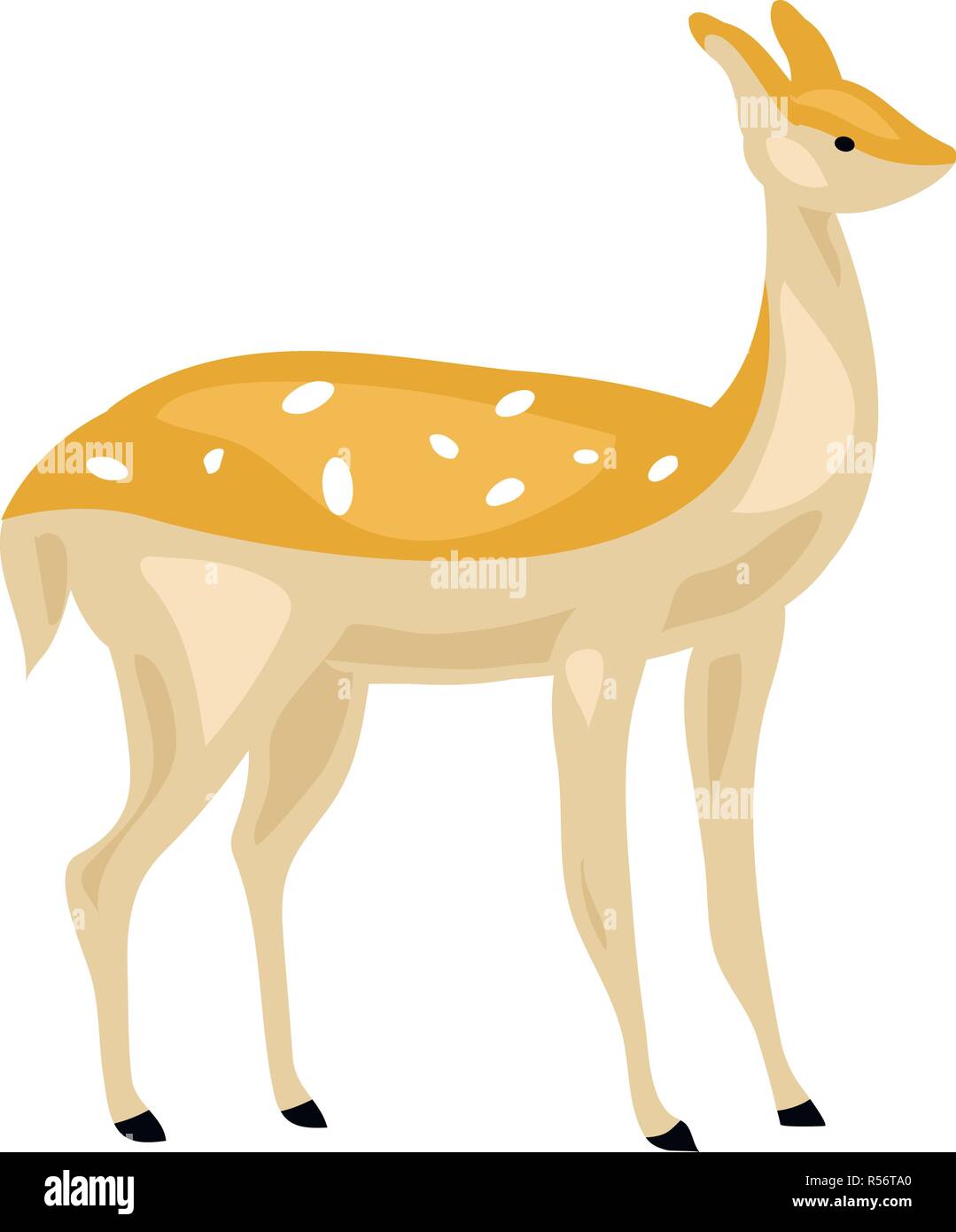 Female deer icon. Cartoon of female deer vector icon for web design ...