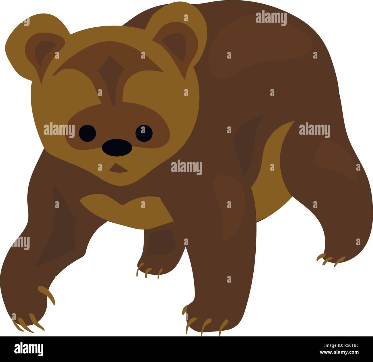 Little brown bear icon. Cartoon of little brown bear vector icon for ...
