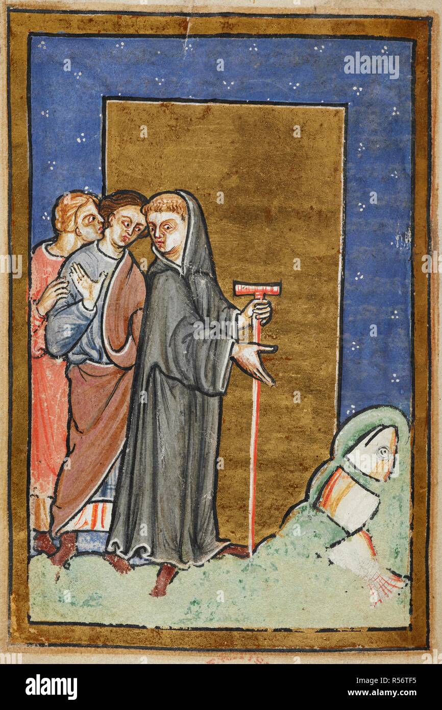 St. Cuthbert shows a dolphin sliced in three and ready for cooking ...