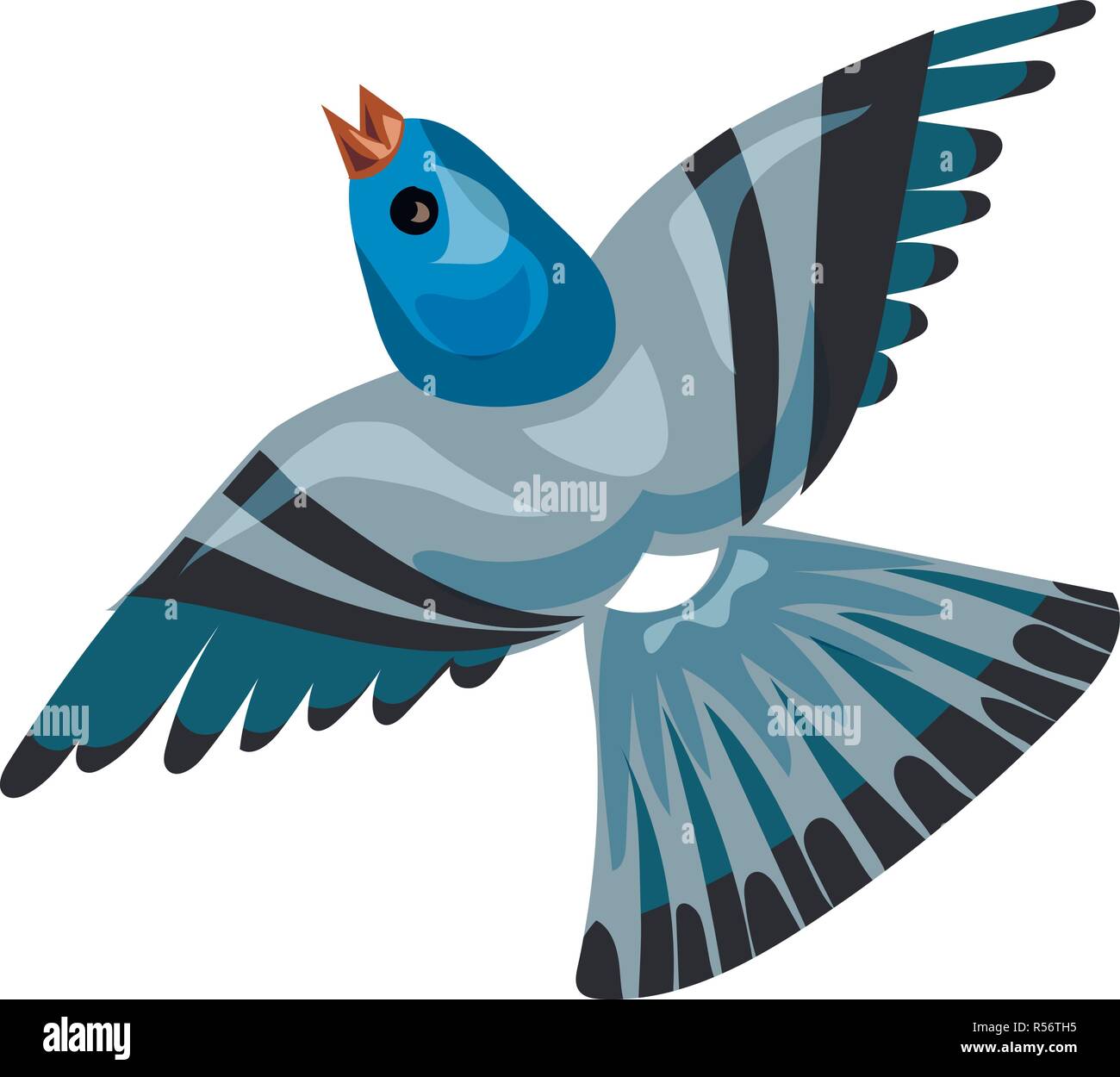 Blue pigeon icon. Cartoon of blue pigeon vector icon for web design ...
