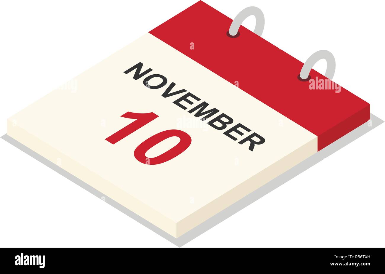 Calendar 10 november icon set. Isometric set of calendar 10 november ...
