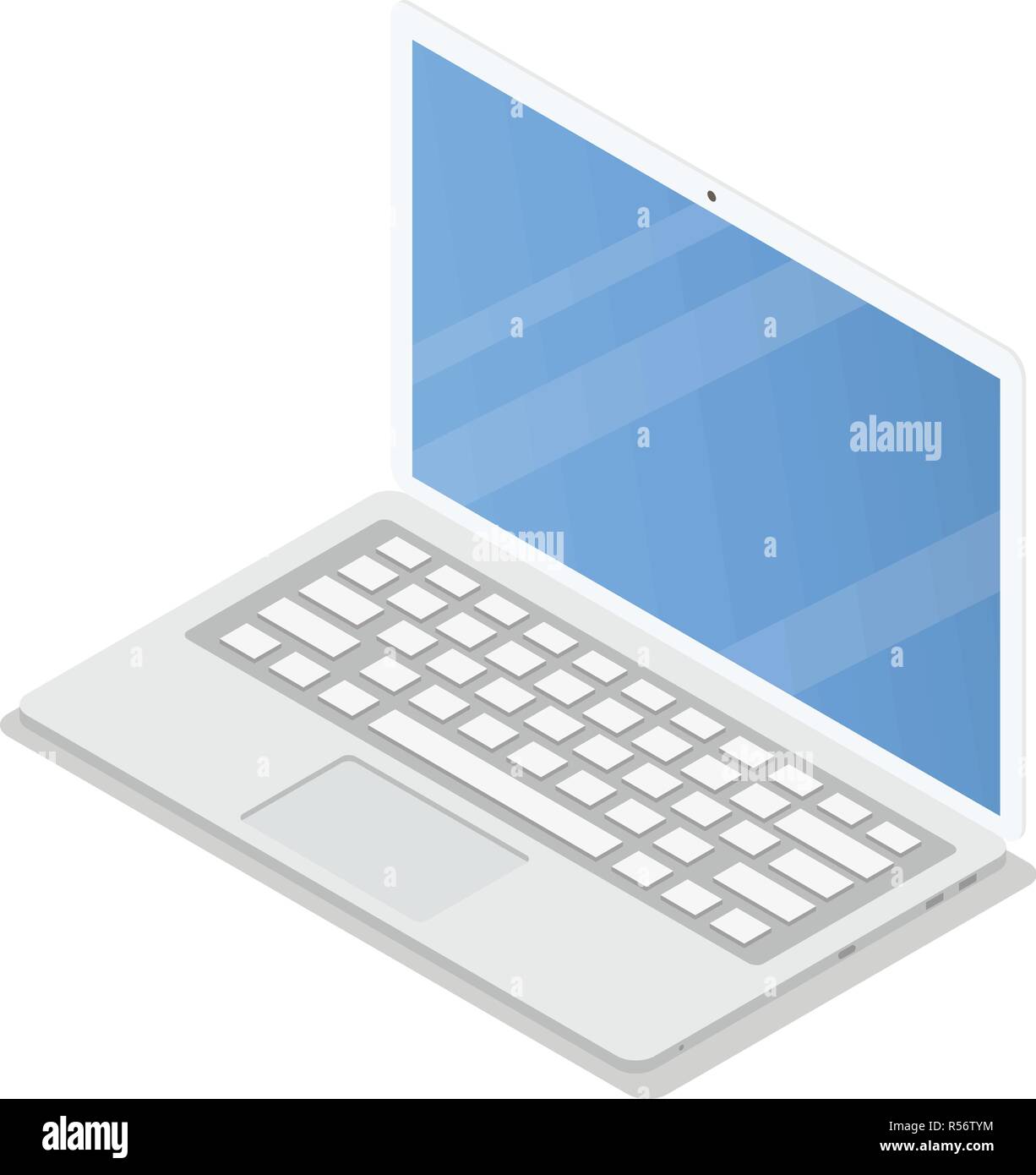 Office laptop icon set. Isometric set of office laptop vector icons for ...