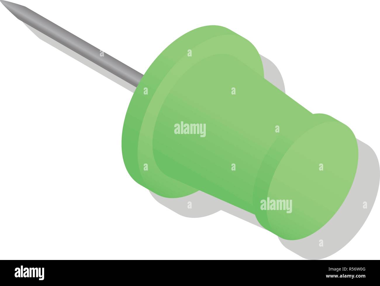 Green office pin icon set. Isometric set of green office pin vector ...