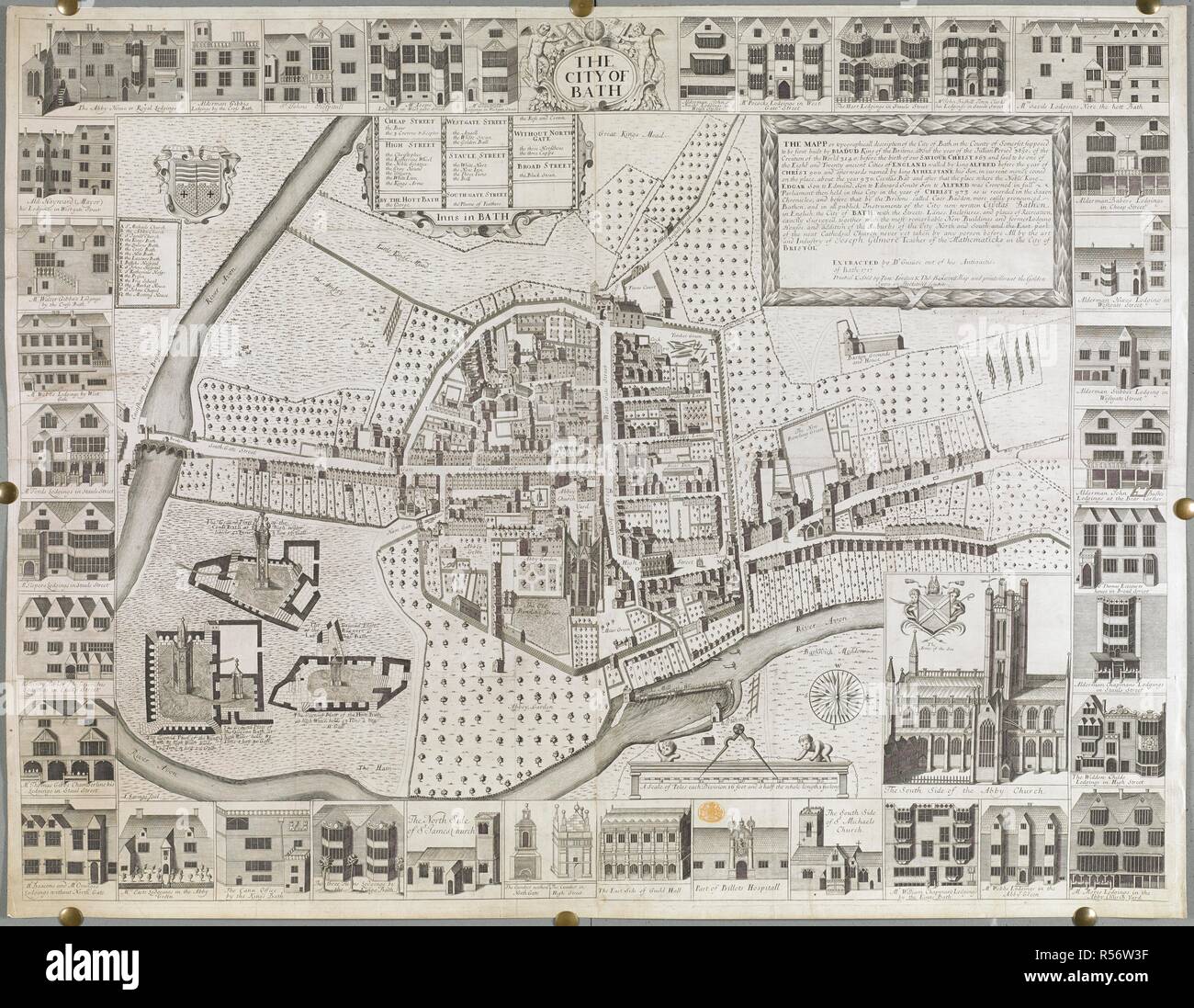 A map of the City of Bath. London : T. Jordan & T. Bakewell, 1717 ...