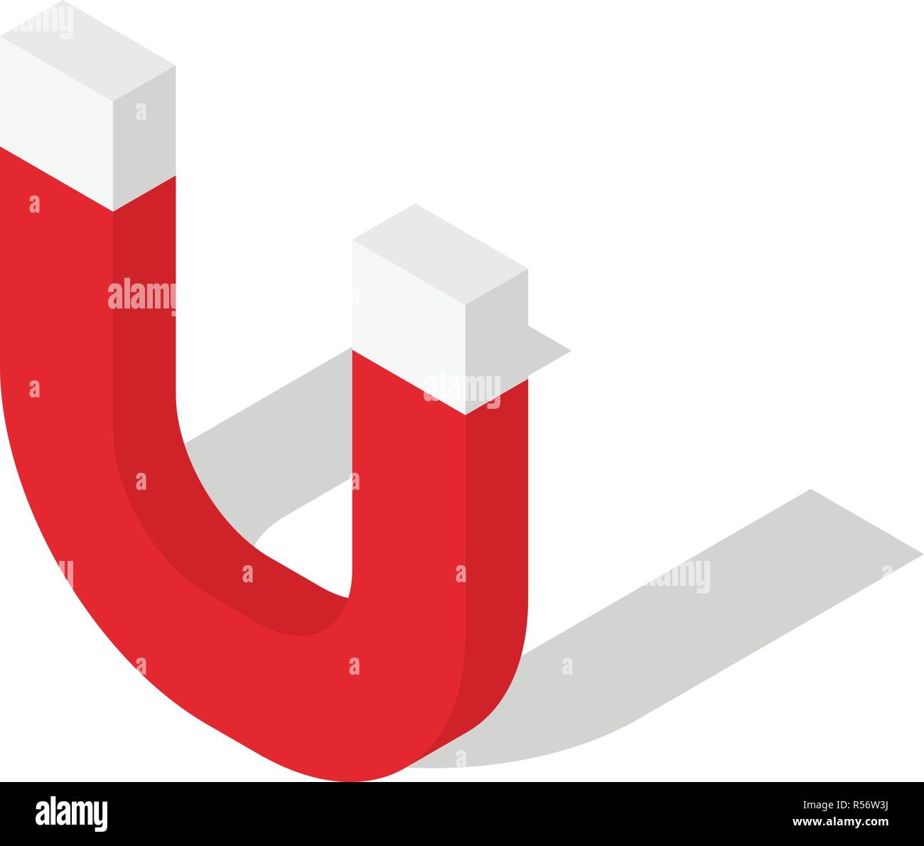 Magnet icon set. Isometric set of magnet vector icons for web design ...