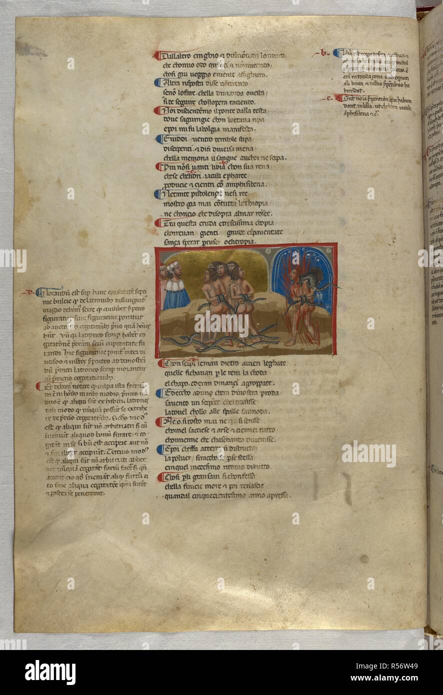 Inferno: A group of thieves, one of whom, Vanni Fucci, is attacked by a ...