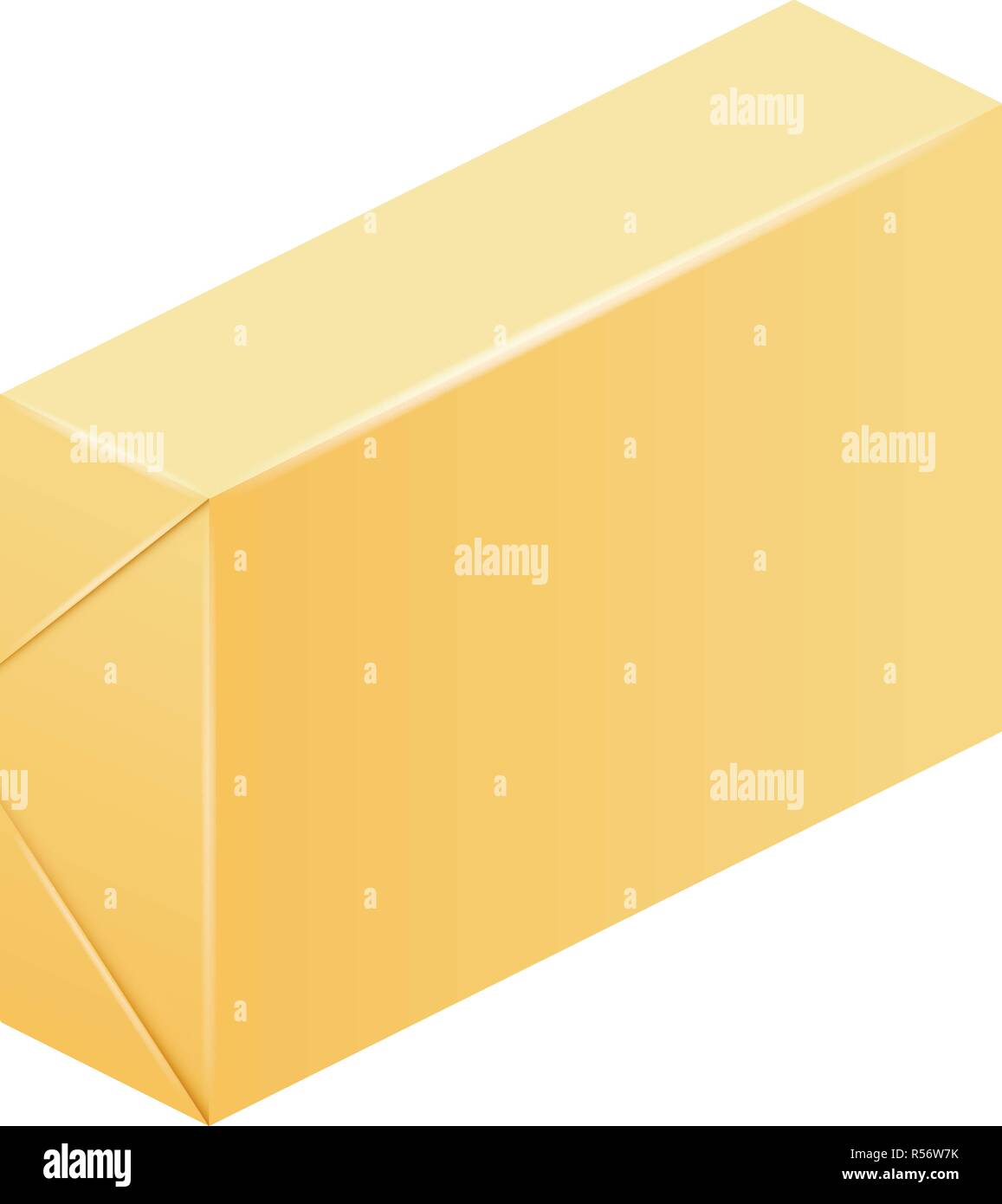 Pack of butter icon. Realistic illustration of pack of butter vector ...