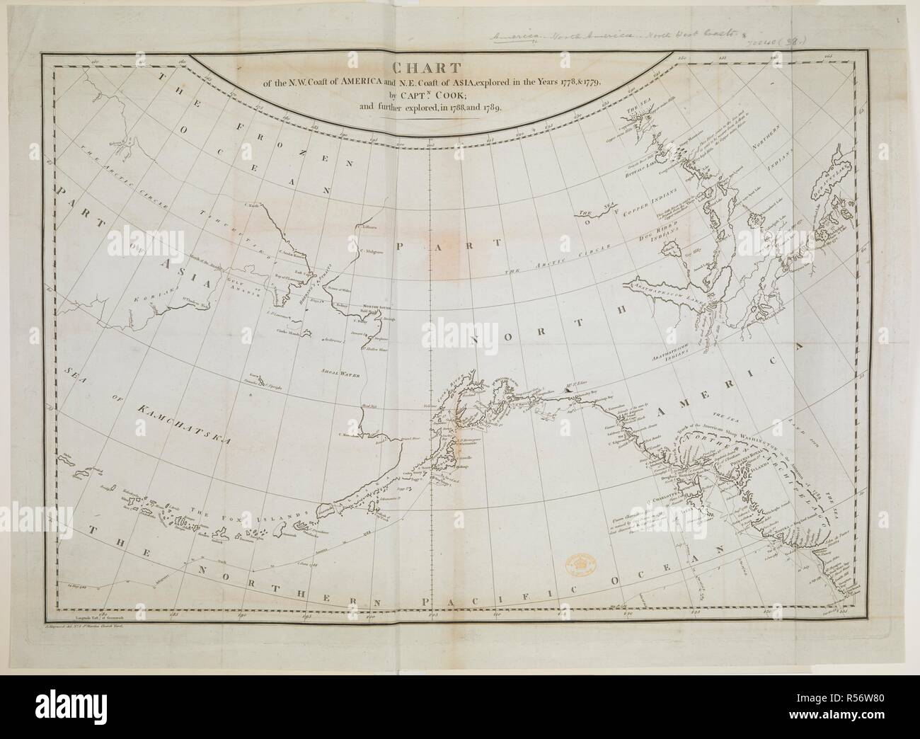 A chart of the north west coast of America and the north east coast of ...