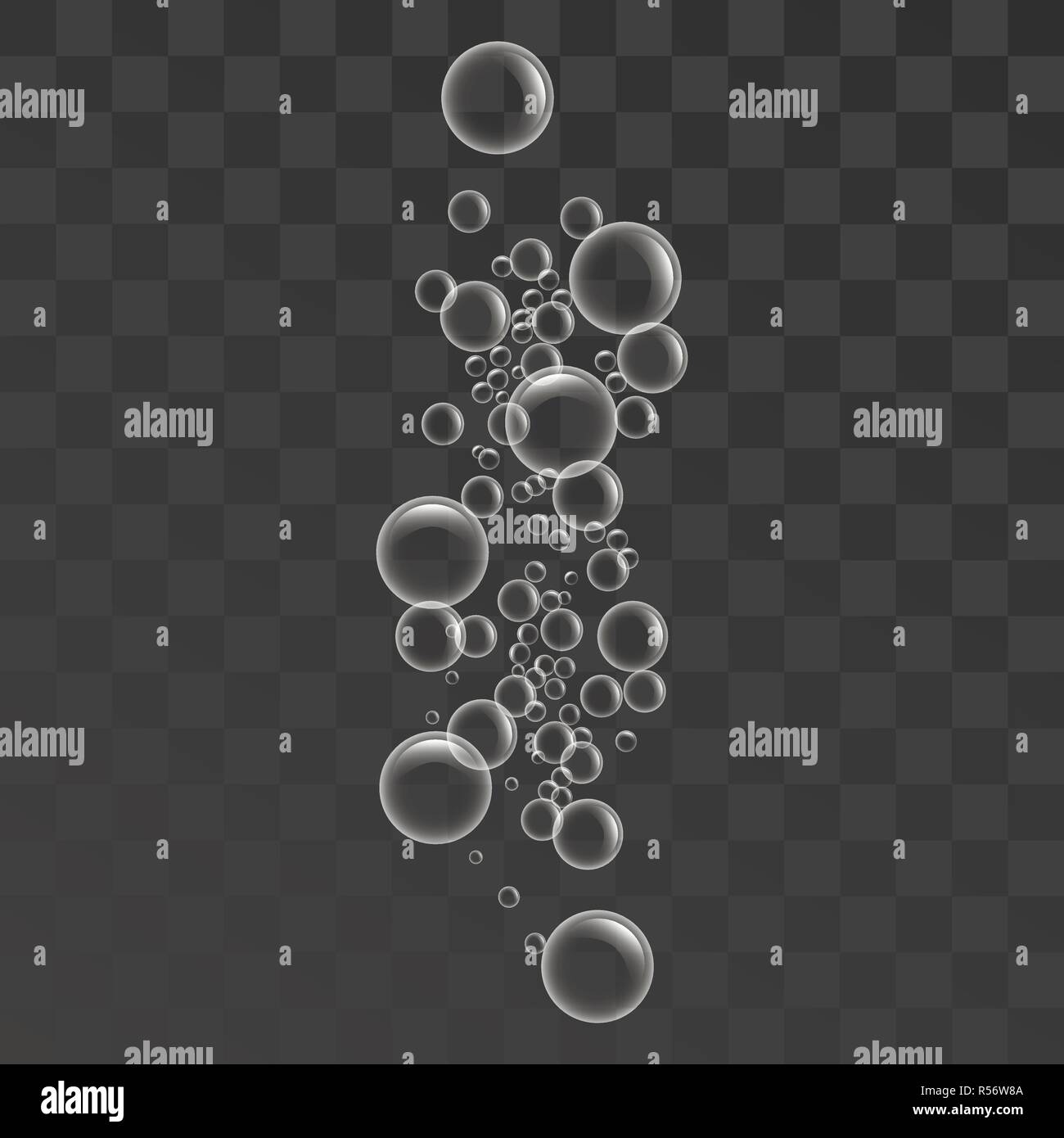 Air bubbles icon. Realistic illustration of air bubbles vector icon for ...