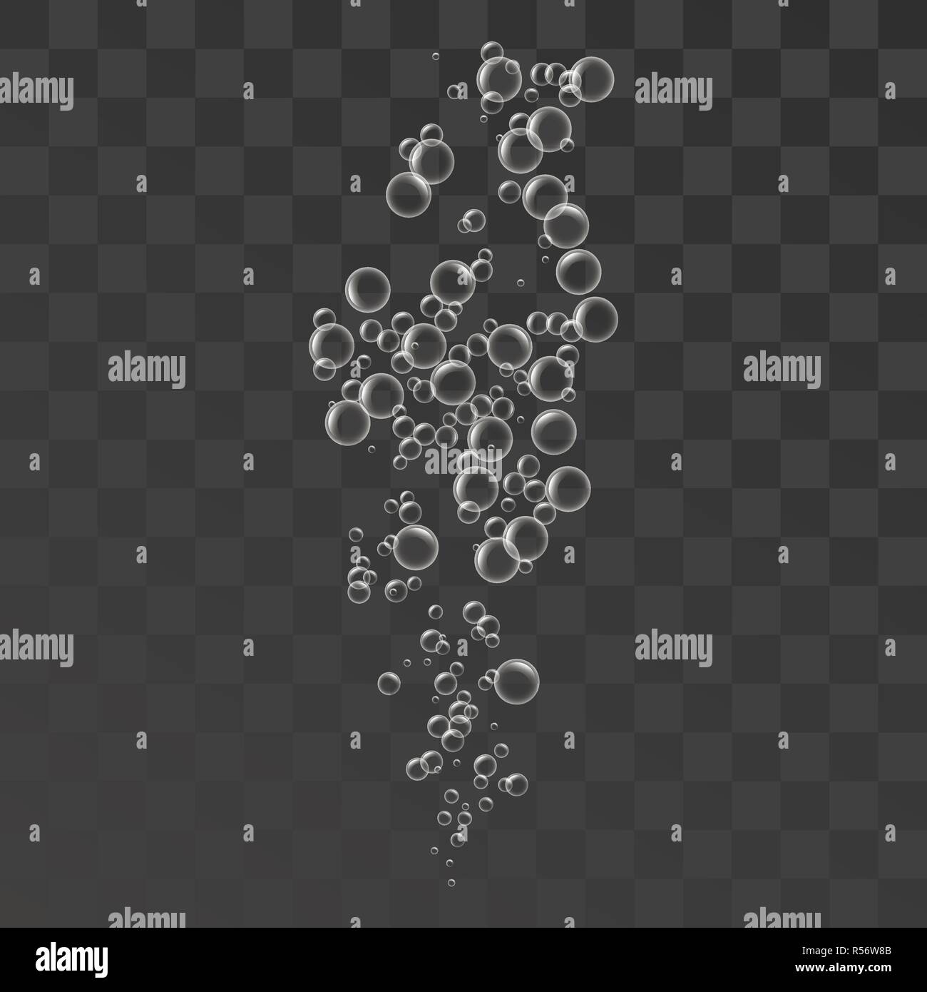 Underwater bubbles icon. Realistic illustration of underwater bubbles ...