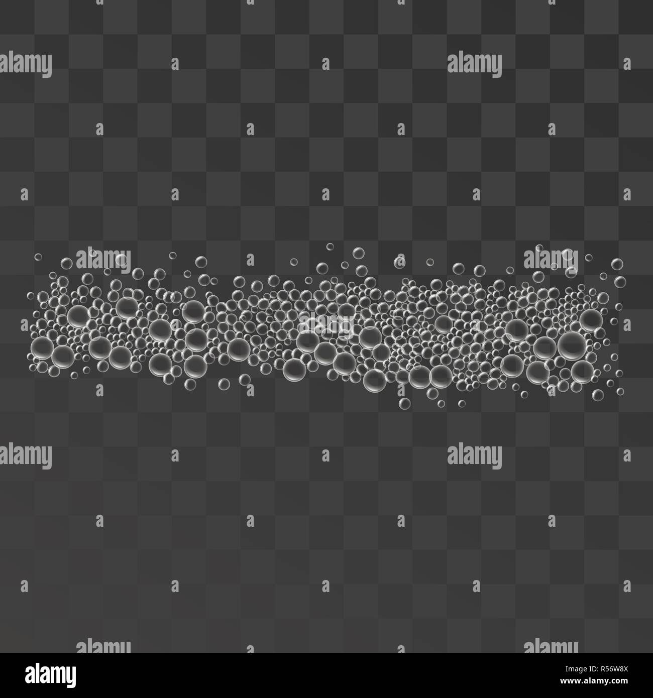 Foam bubbles icon. Realistic illustration of foam bubbles vector icon ...