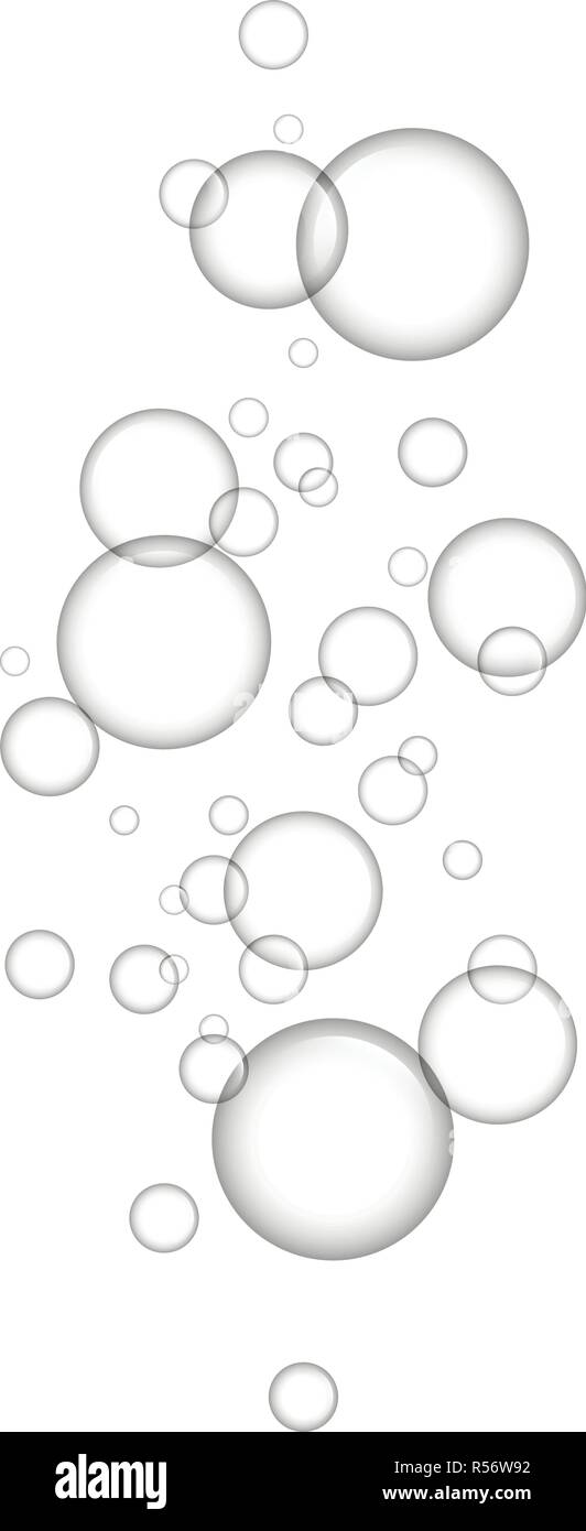 Transparent bubbles icon. Realistic illustration of transparent bubbles ...
