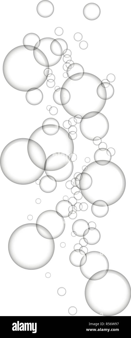Oxygen bubbles icon. Realistic illustration of oxygen bubbles vector ...