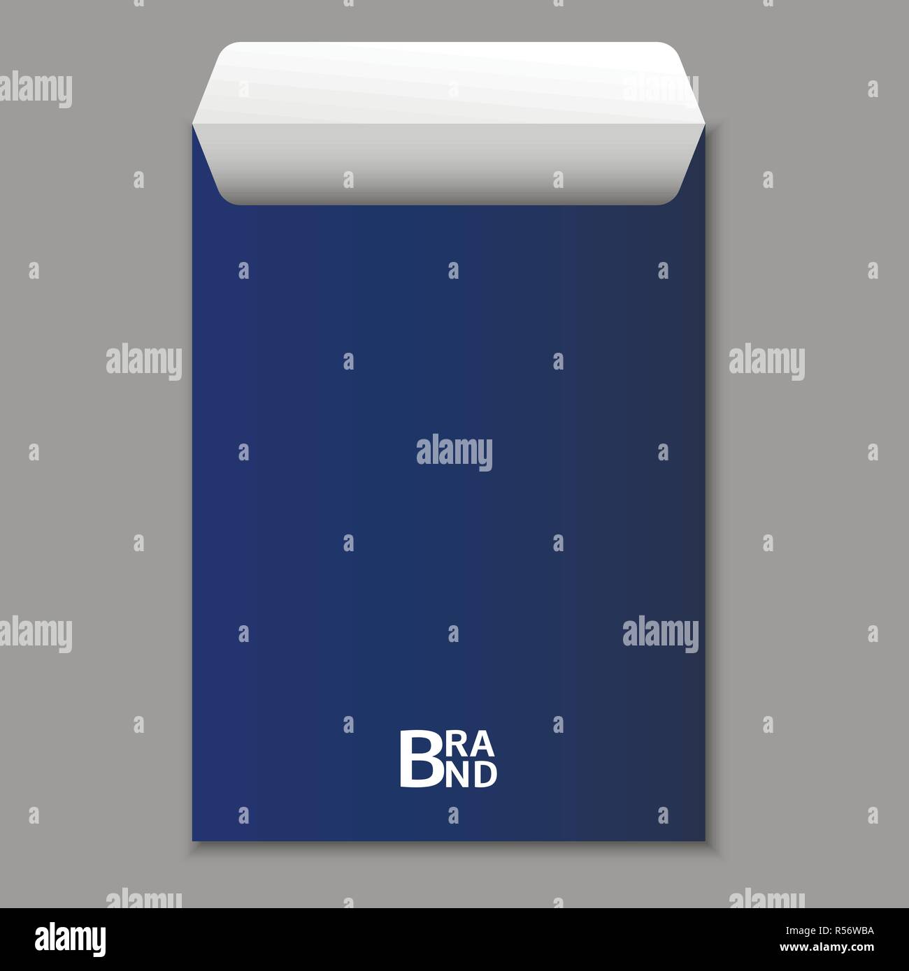 A4 blue envelope icon. Realistic illustration of a4 blue envelope ...