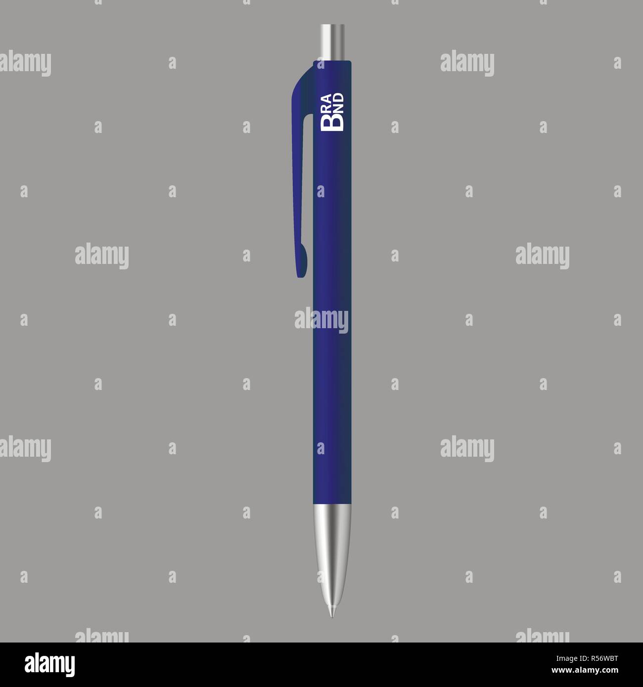 Blue pen icon. Realistic illustration of blue pen vector icon for web ...
