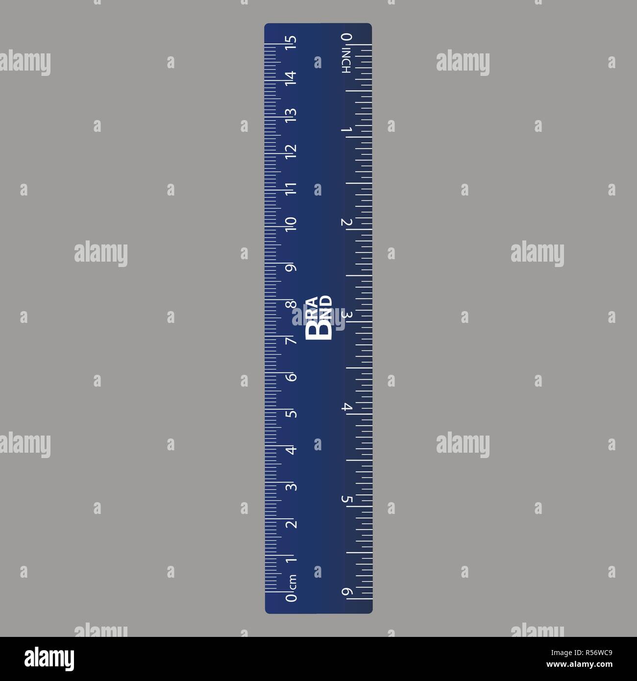 Blue ruler icon. Realistic illustration of blue ruler vector icon for ...