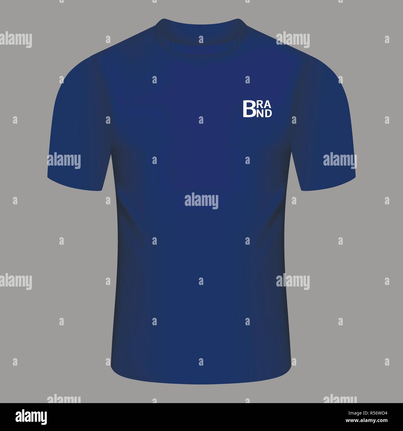Brand blue tshirt icon. Realistic illustration of brand blue tshirt ...