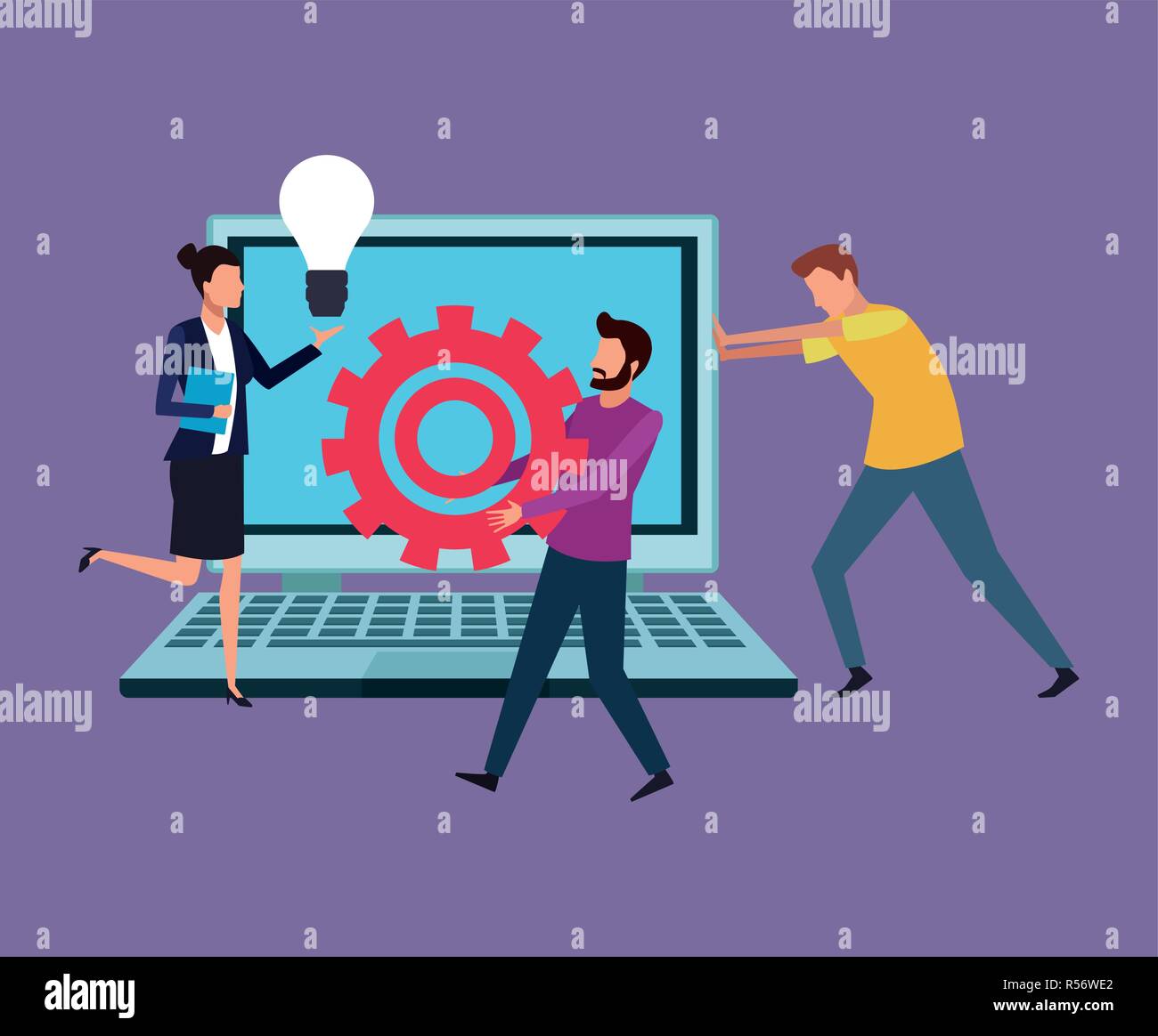 computer design teamwork Stock Vector Image & Art - Alamy