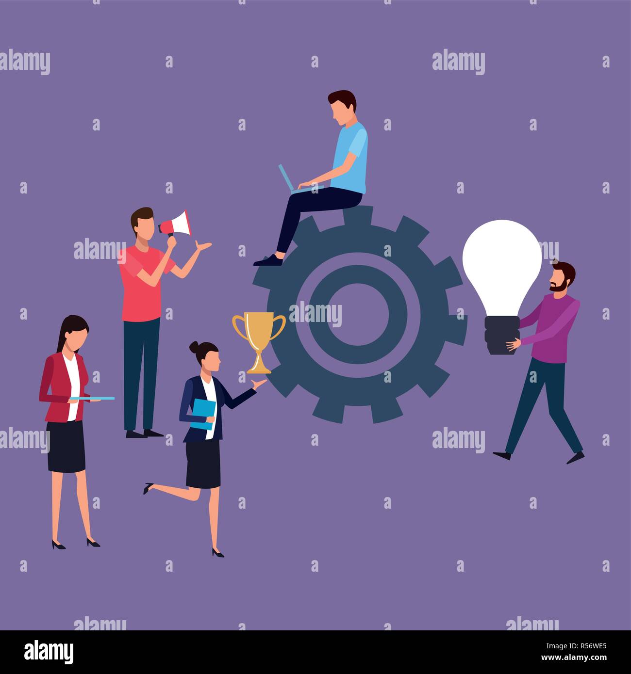 teamwork creative design Stock Vector Image & Art - Alamy