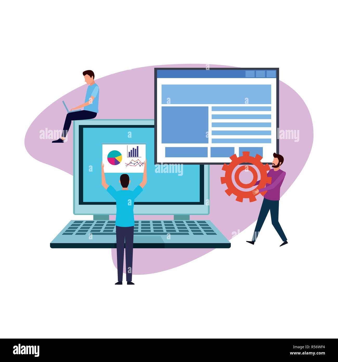 computer design teamwork Stock Vector Image & Art - Alamy