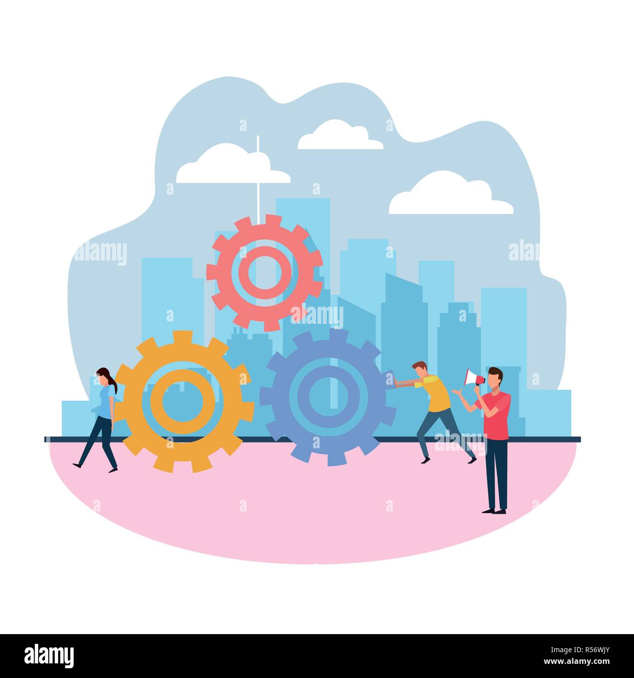 teamwork creative design Stock Vector Image & Art - Alamy