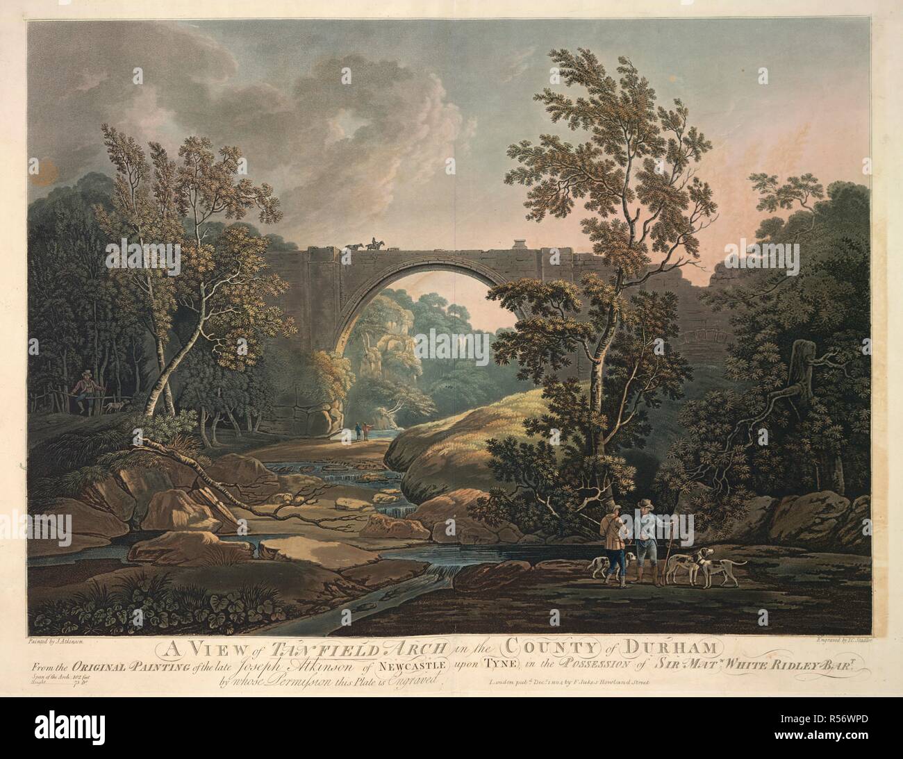 Tanfield Arch. View of Tanfield Arch ... by Atkinson; engraved by. 1804 ...