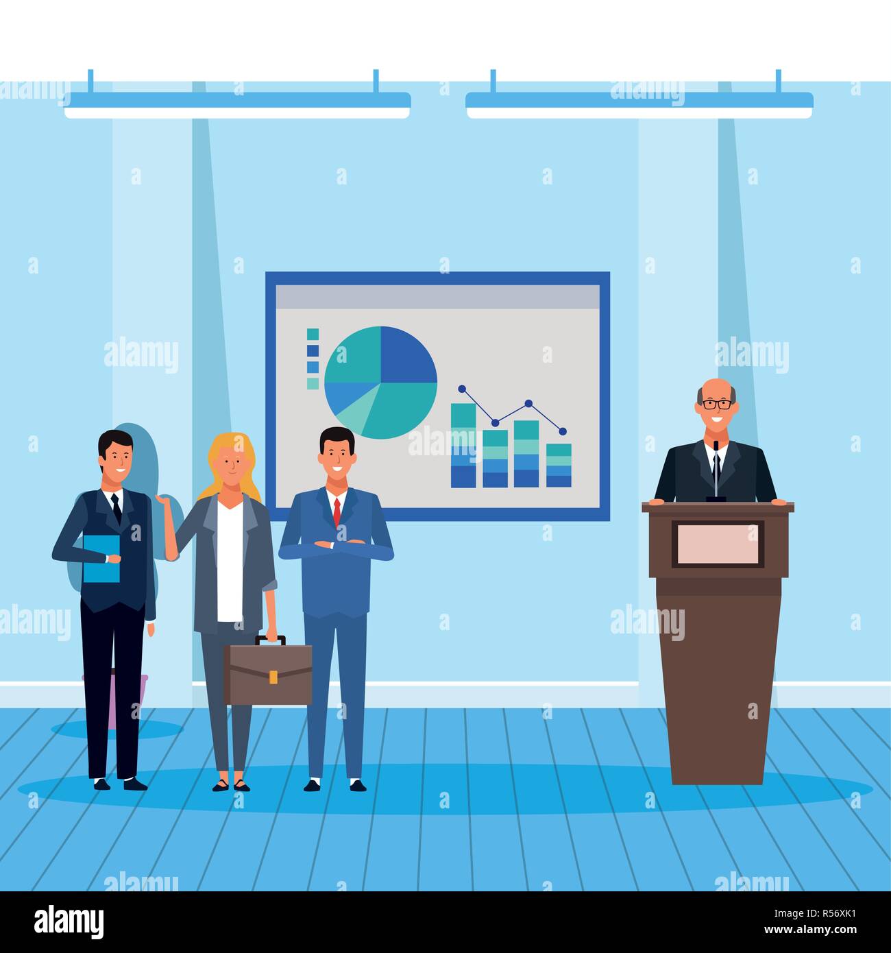 Corporate conferences Stock Vector Images - Alamy