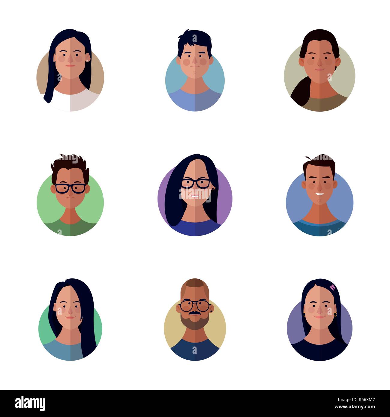 Human diversity faces Stock Vector Images - Alamy