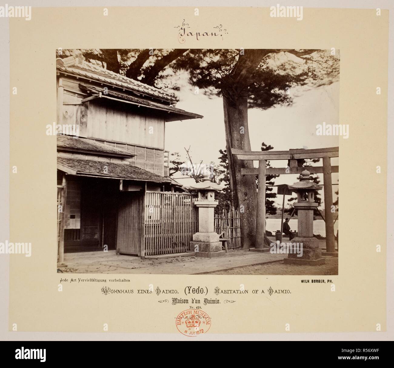 (Yedo.) Habitation of a Daimio. [A Series of 56 Views of Towns ...