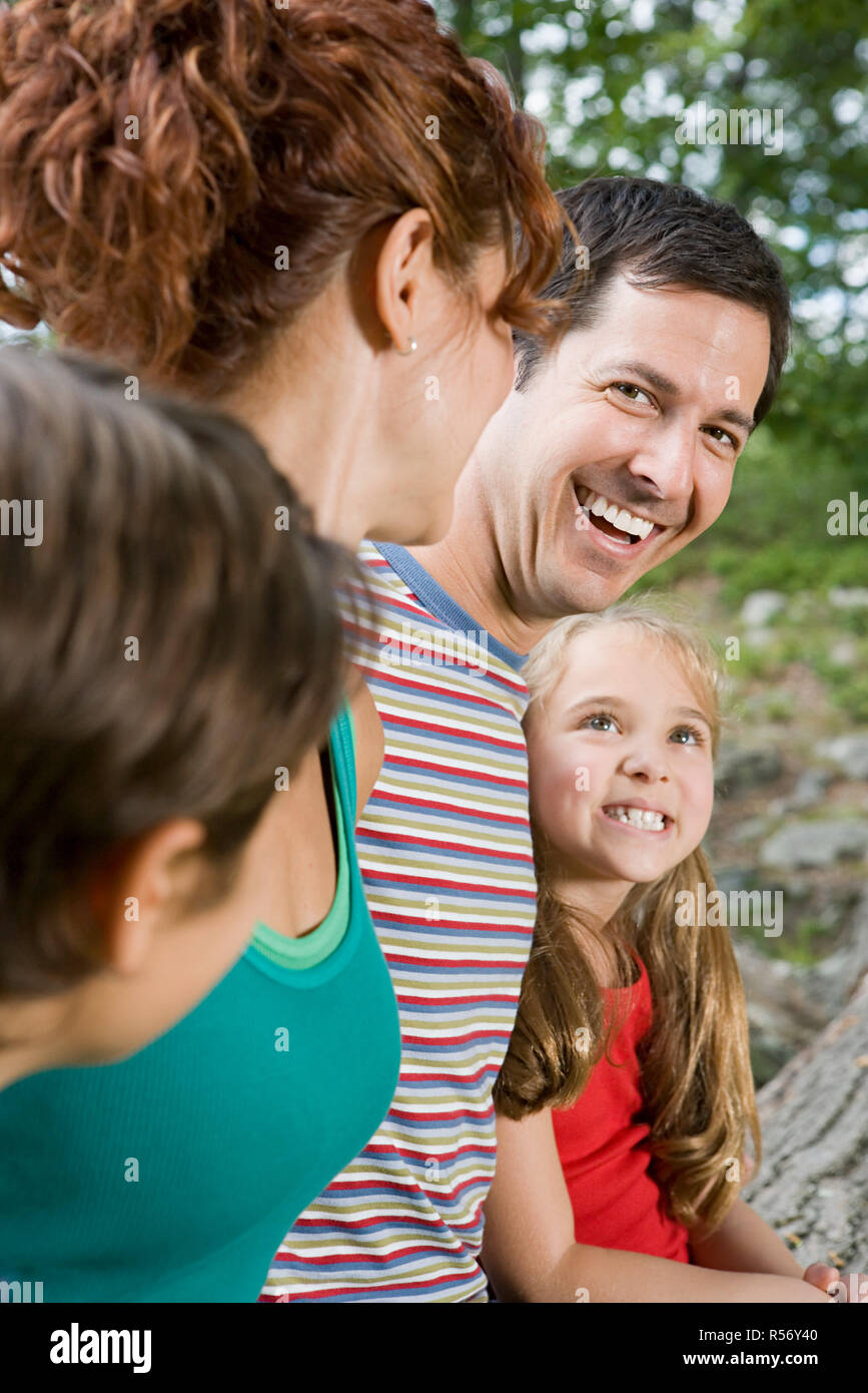 Man and his family Stock Photo - Alamy