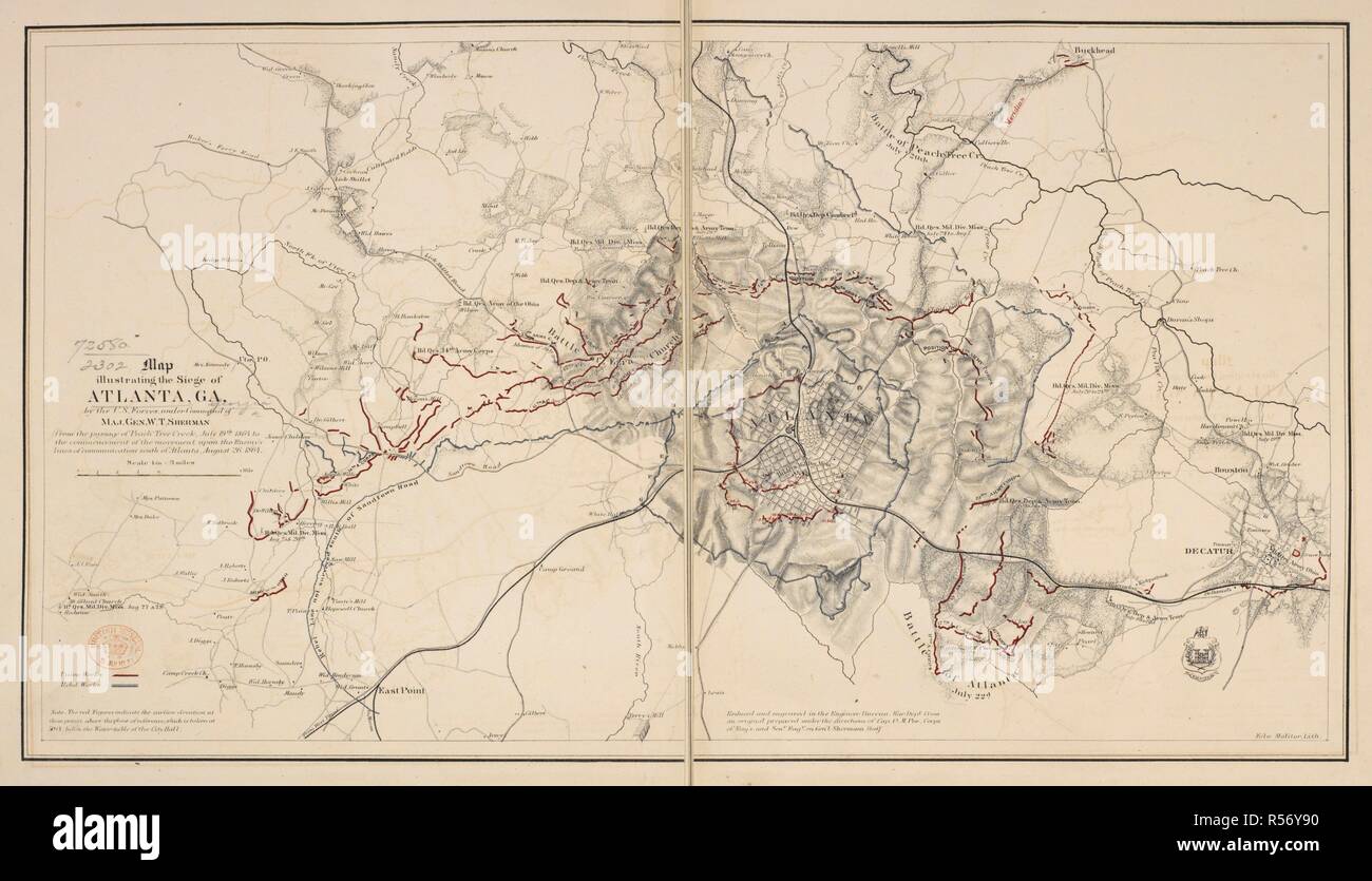 A map illustrating the Siege of Atlanta. Map illustrating the Siege of ...