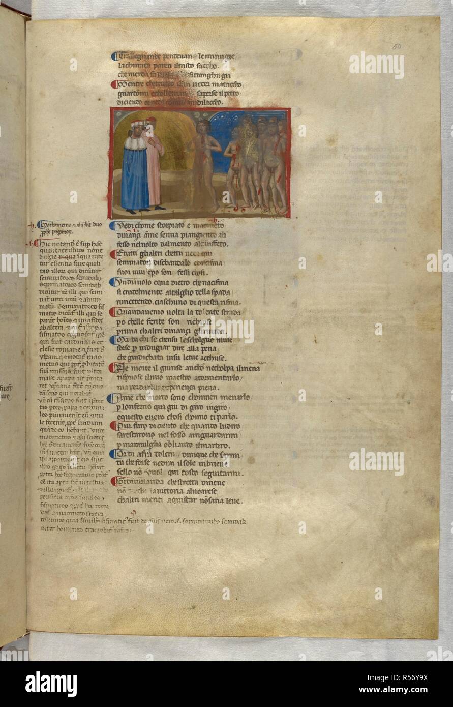 Inferno: Dante and Virgil with the troublemakers; Mohammed opens up his ...
