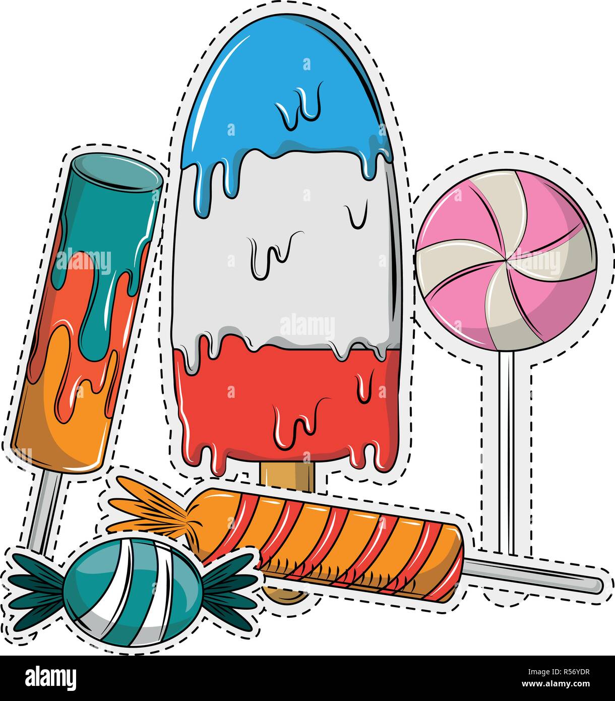 Popsicle and candies Stock Vector Image & Art - Alamy