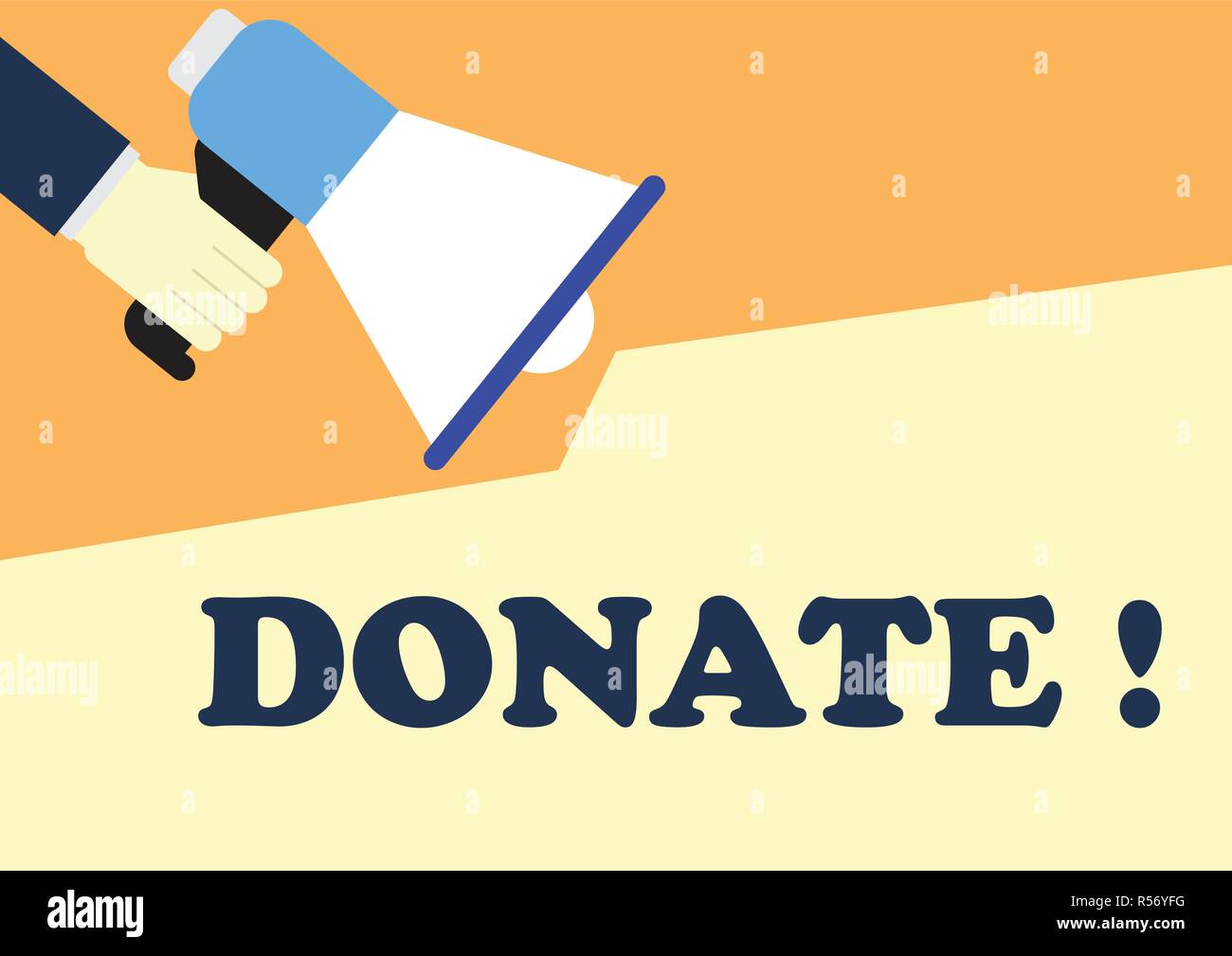 Ready hand holding megaphone Stock Vector Images - Alamy