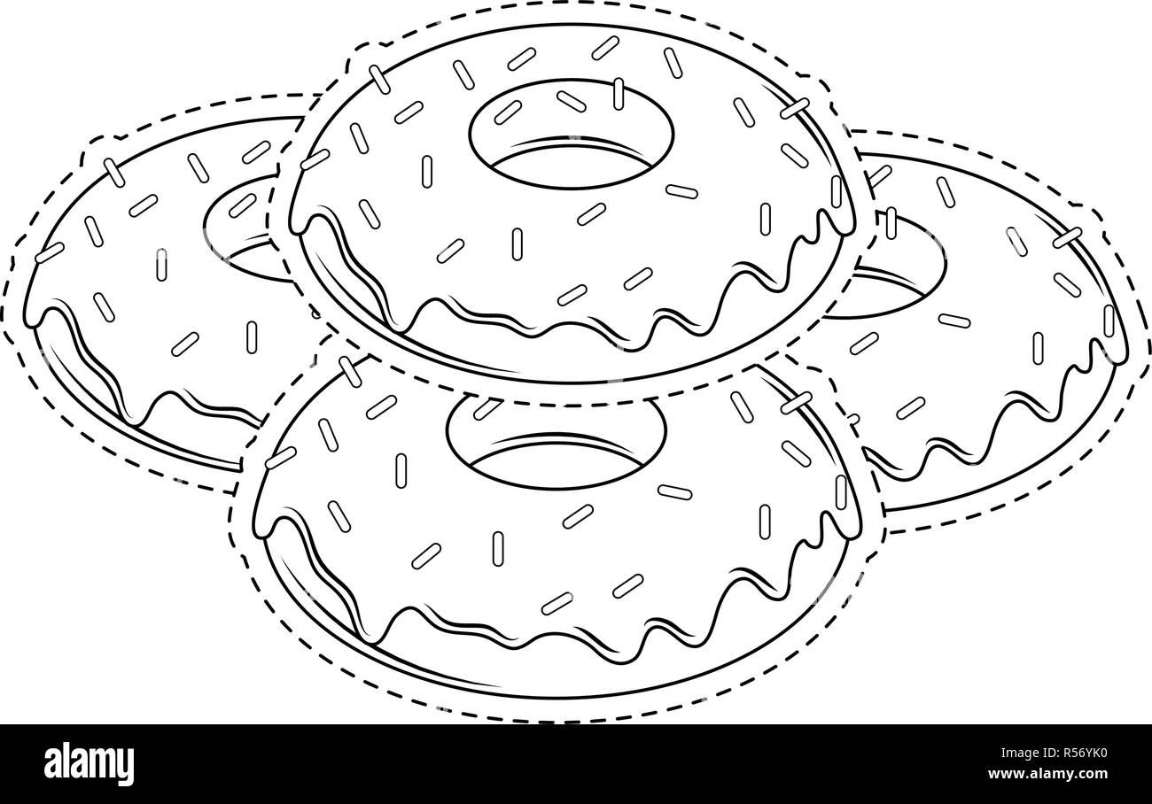 Donuts glaze Black and White Stock Photos & Images - Alamy