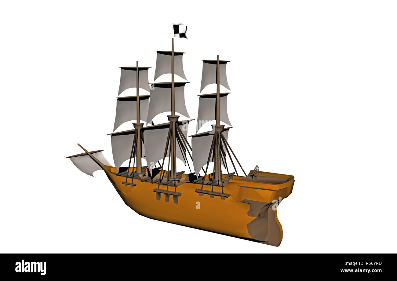 Canvas ship Cut Out Stock Images & Pictures - Alamy