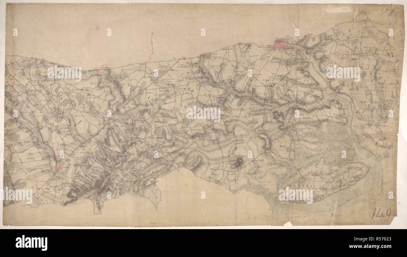 River mersey map hi-res stock photography and images - Alamy