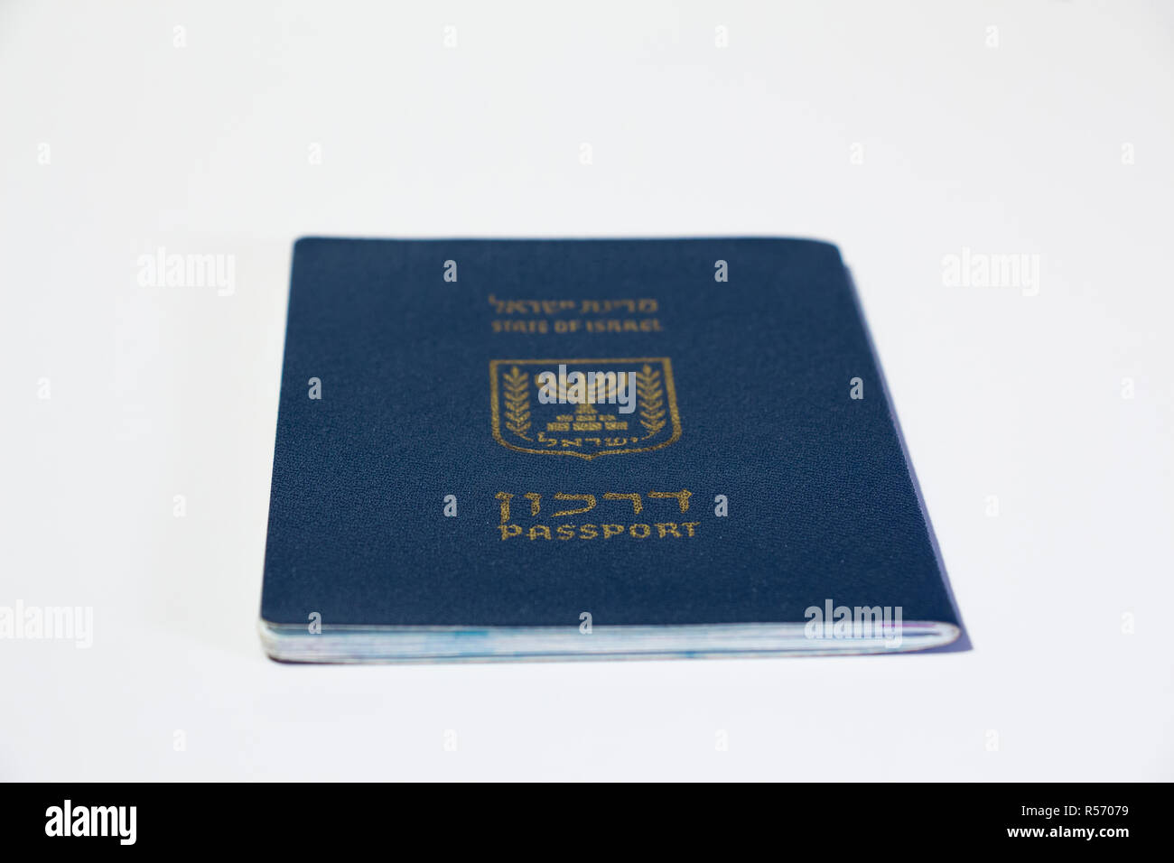 Israeli passport on white background Stock Photo - Alamy