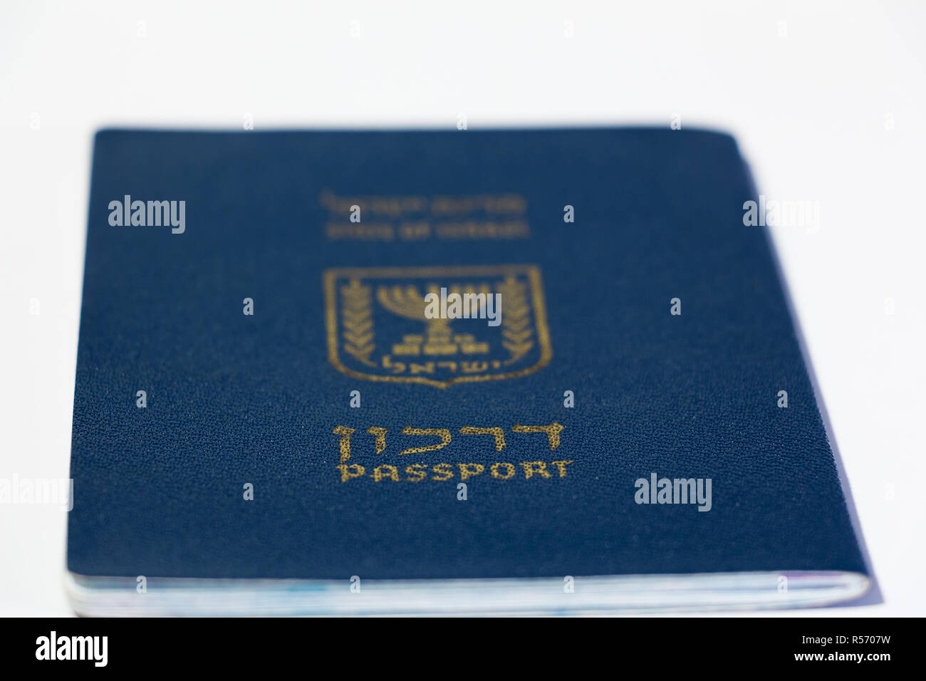Israeli passport on white background Stock Photo - Alamy