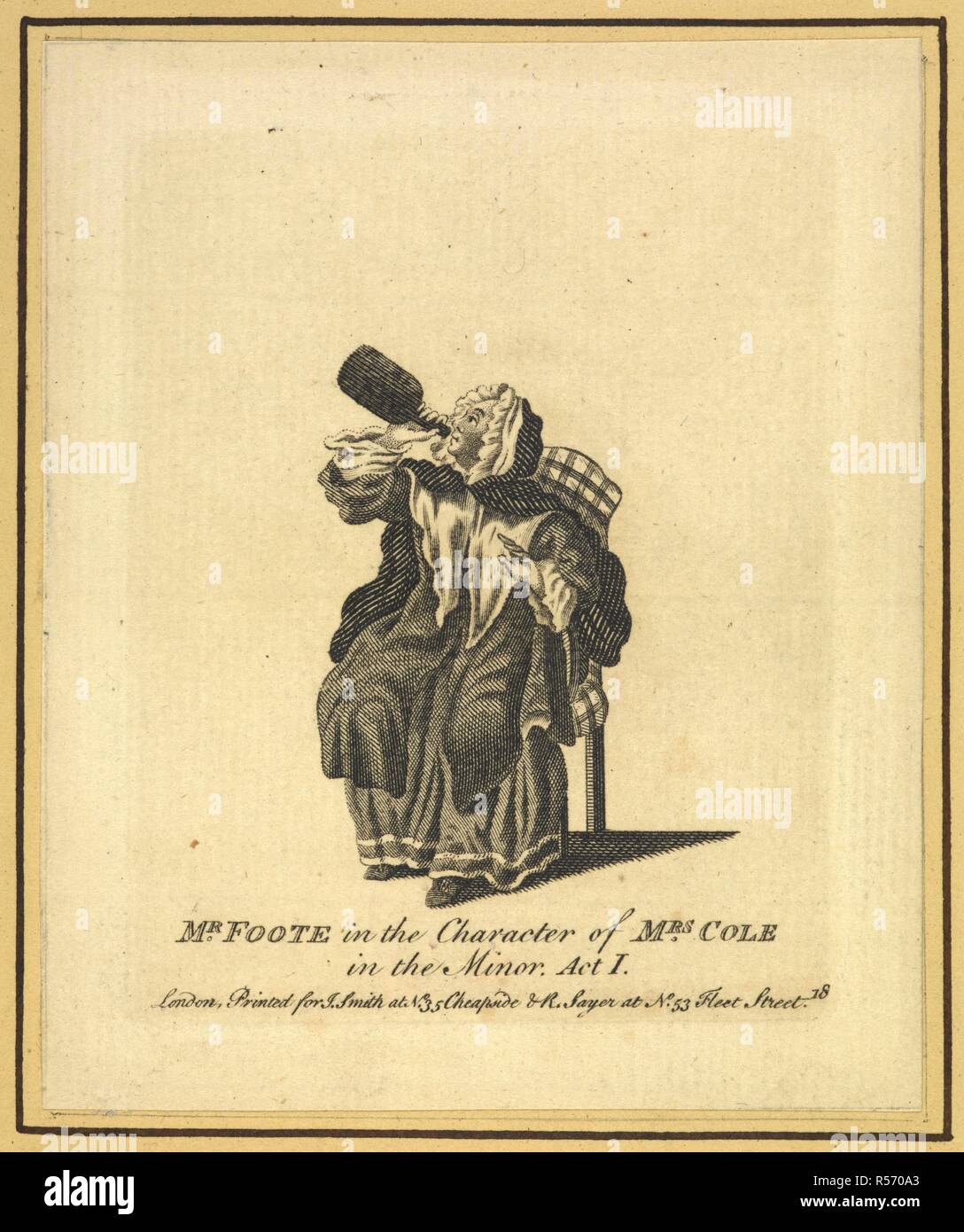 Samuel Foote as Mrs. Cole in 'The Minor'. Dramatic characters, or ...