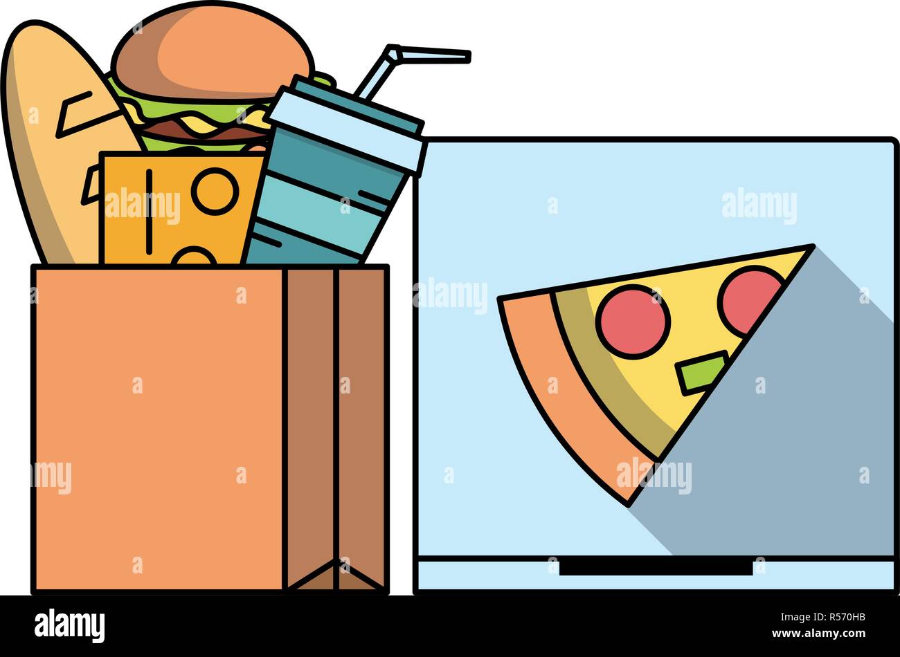 Fast food order Stock Vector Image & Art - Alamy