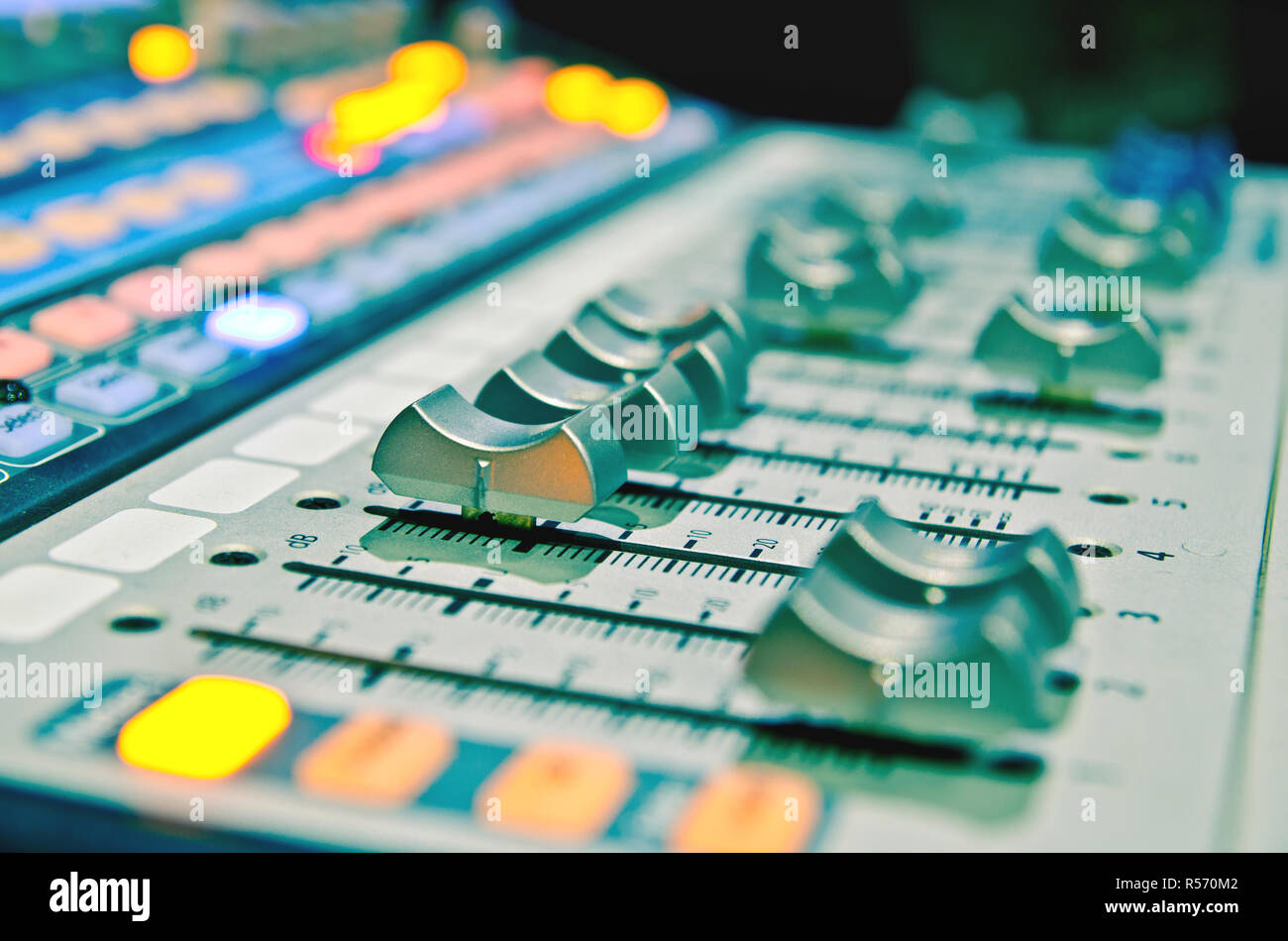 sound music mixer control panel Stock Photo - Alamy